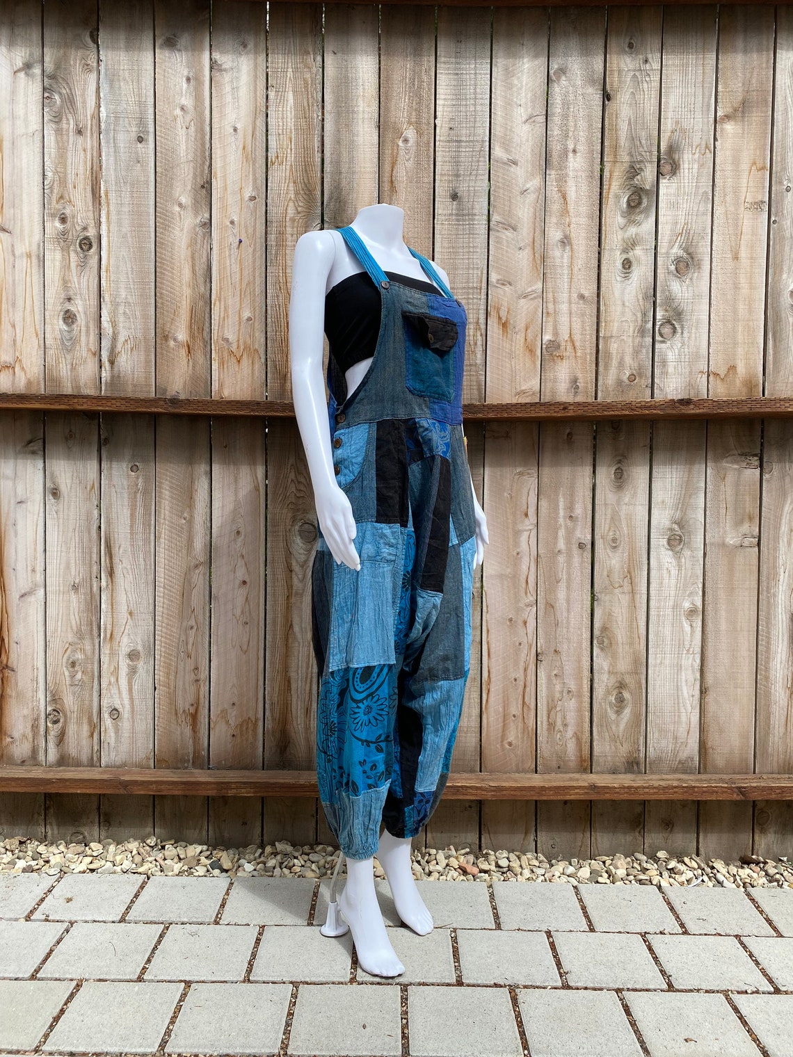 New Hippie Patchwork Overalls With Harem Design 100% Cotton - Etsy