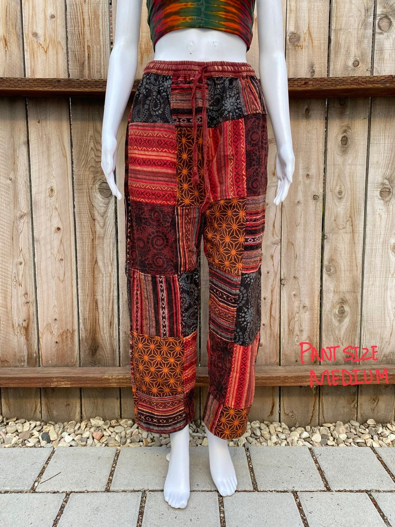 Unisex Patchwork Pants With Multi-textured Patches Thick - Etsy