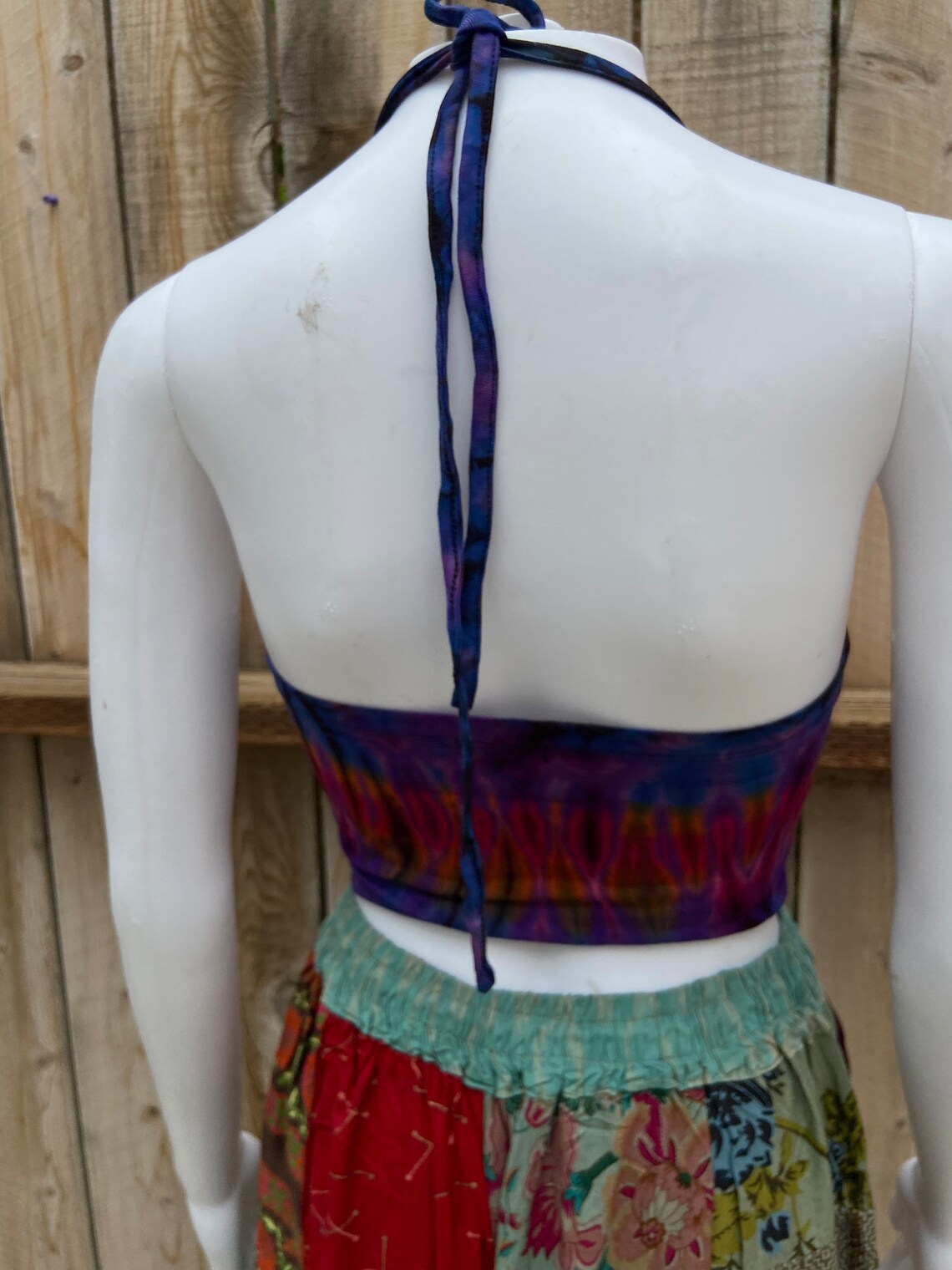 Womens Butterfly Crop Top With Halter Neck and Banded Back - Etsy