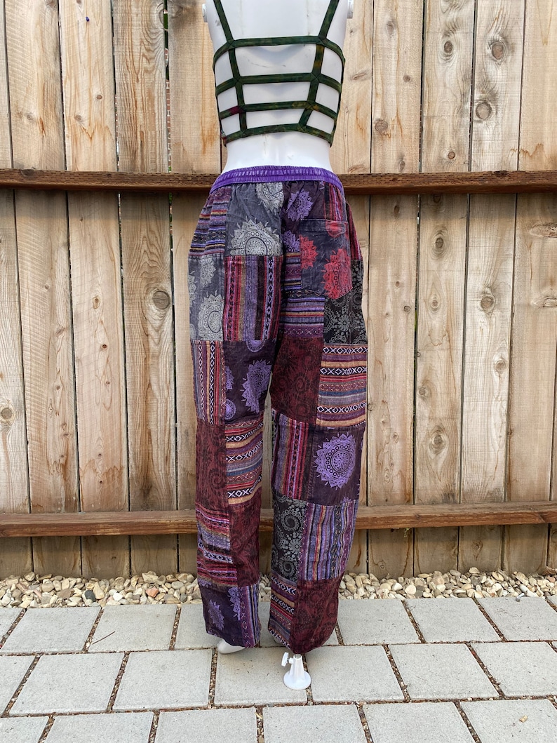 Unisex Patchwork Pants With Multi-textured Patches Thick - Etsy