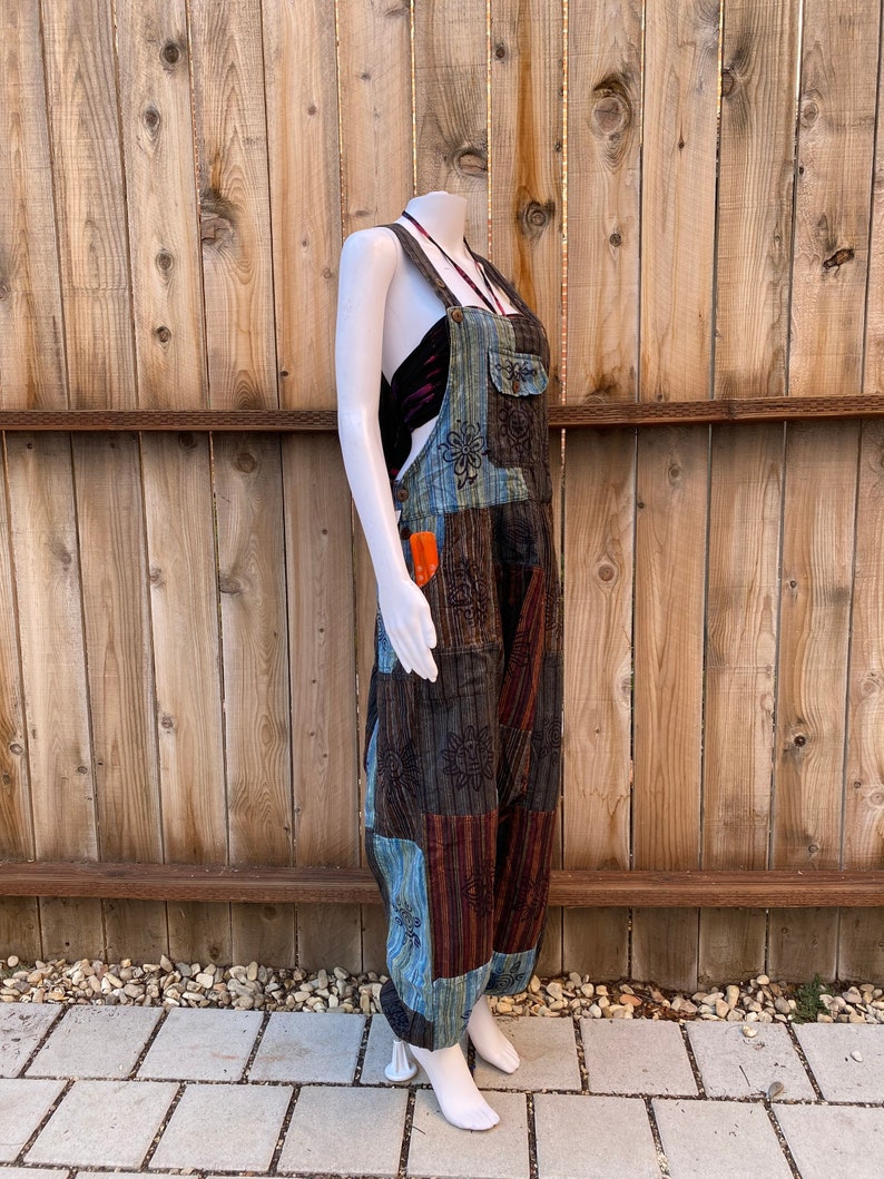 New Hippie Patchwork Overalls With Harem Design 100% Cotton - Etsy