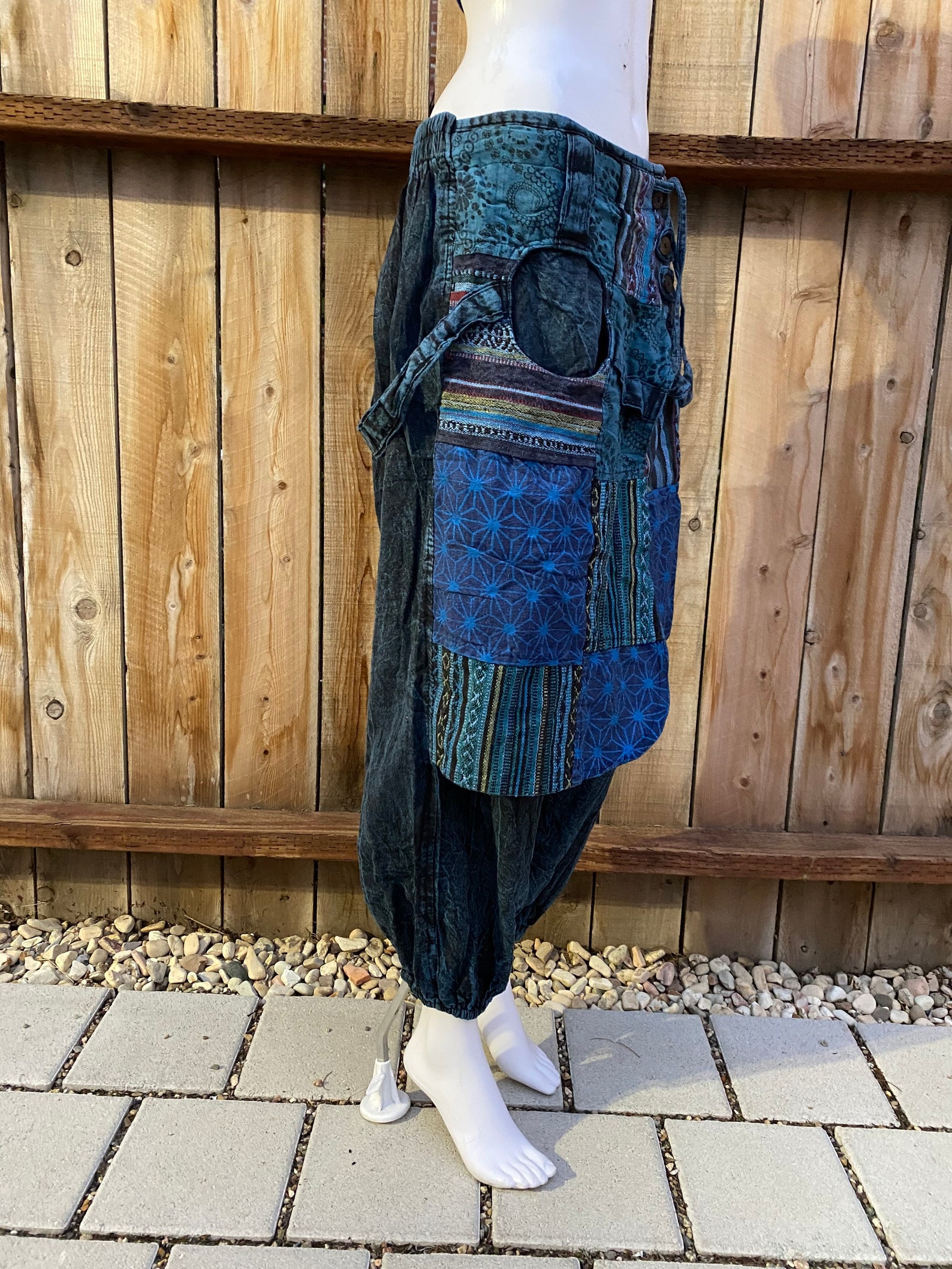Bohemian Crossover Harem Pants, Unisex Hippie Trousers, Unique Cuts ...
