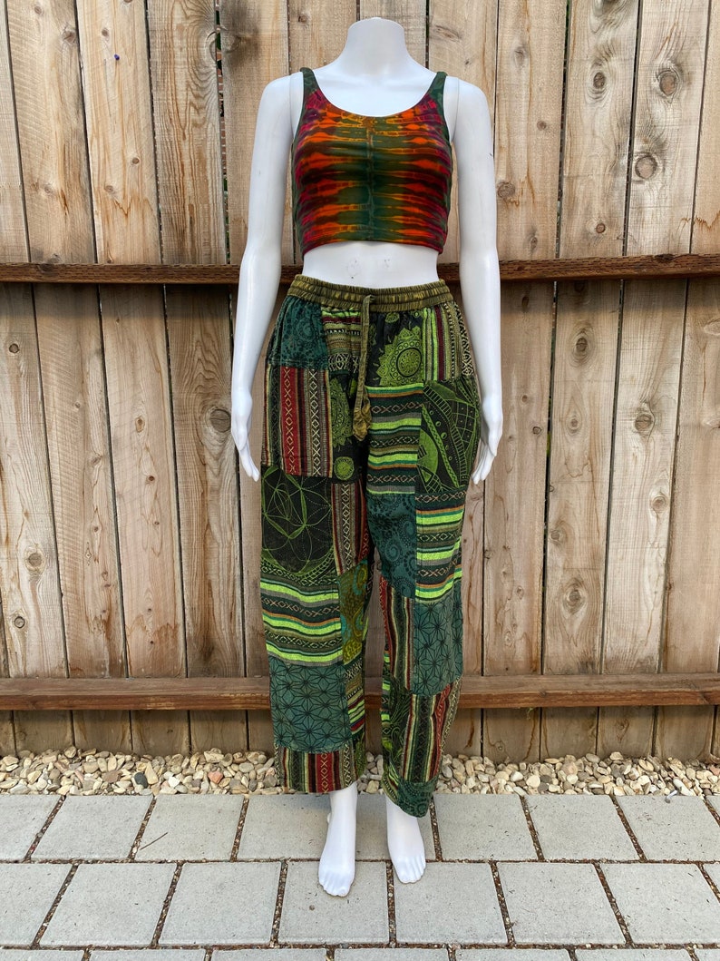 Unisex Patchwork Pants With Multi-textured Patches Thick - Etsy