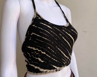 Womens Butterfly Crop Top With Halter Neck and Banded Back - Etsy