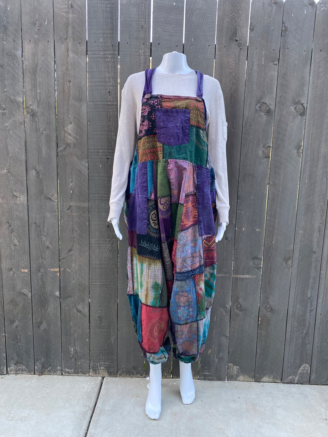 Unisex Bohemian Patchwork Overalls With Harem Design, 100% Cotton ...