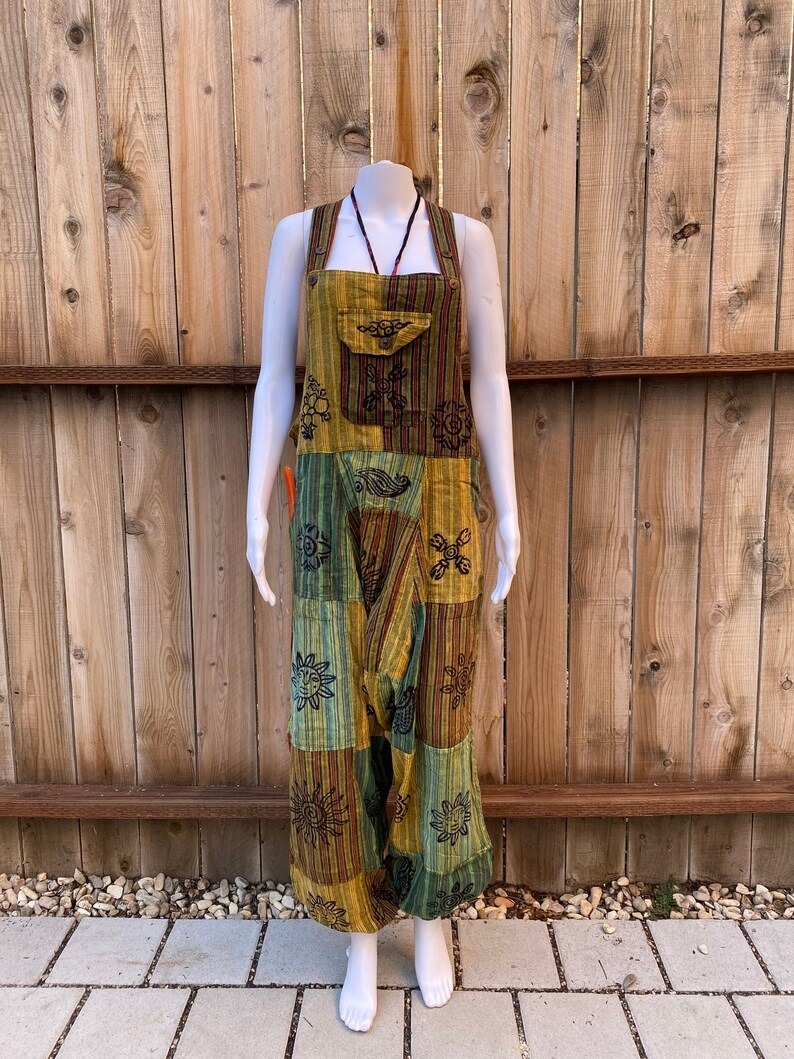 New Hippie Patchwork Overalls With Harem Design 100% Cotton - Etsy