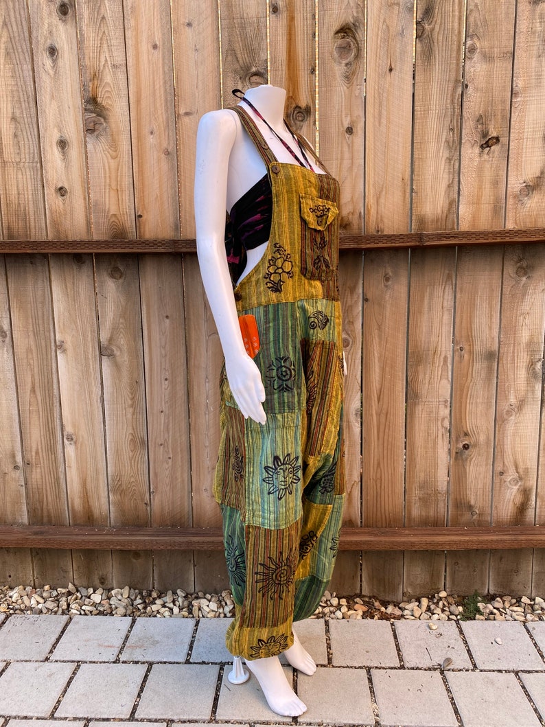 New Hippie Patchwork Overalls With Harem Design 100% Cotton - Etsy