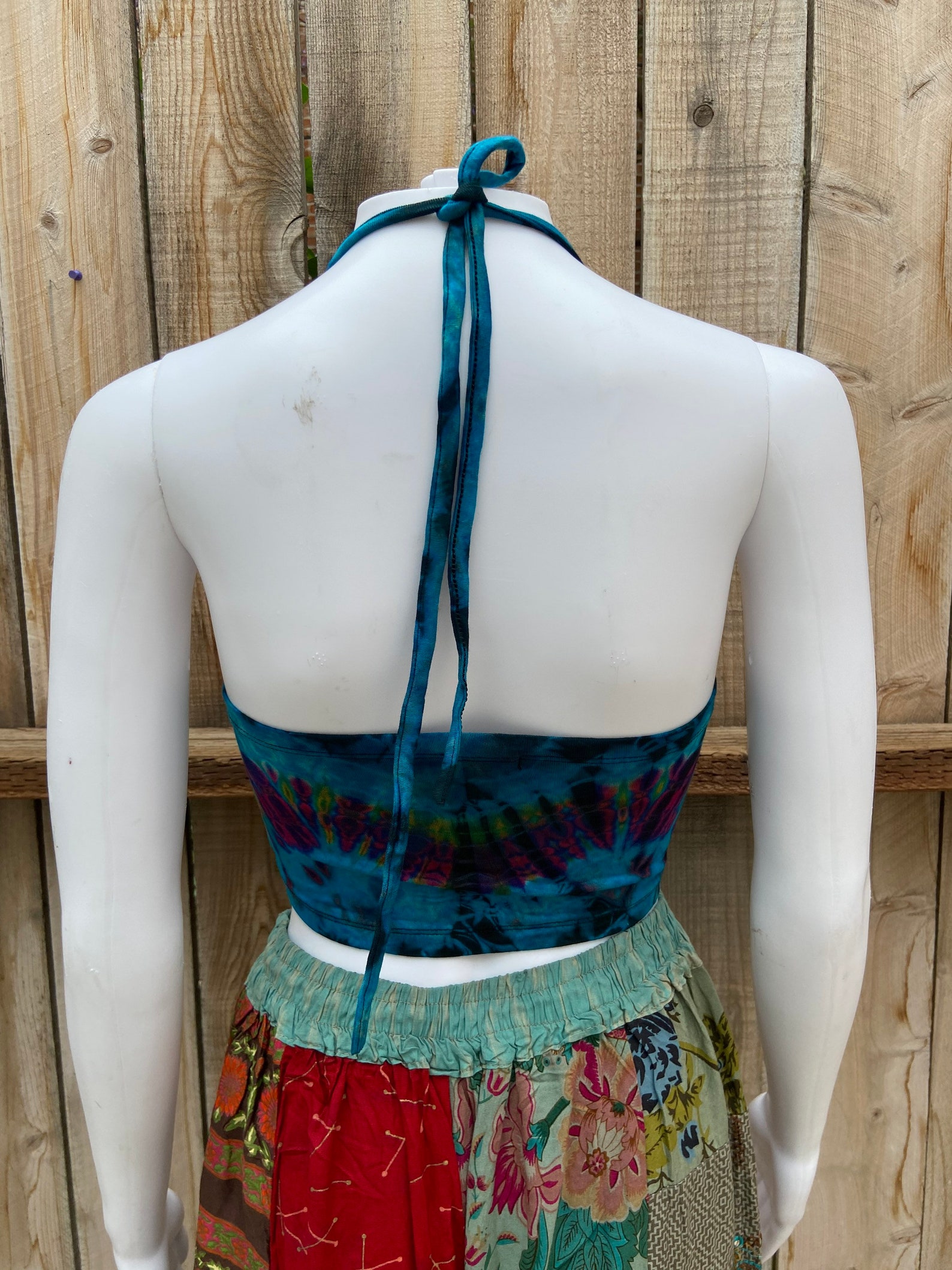 Womens Butterfly Crop Top With Halter Neck and Banded Back - Etsy