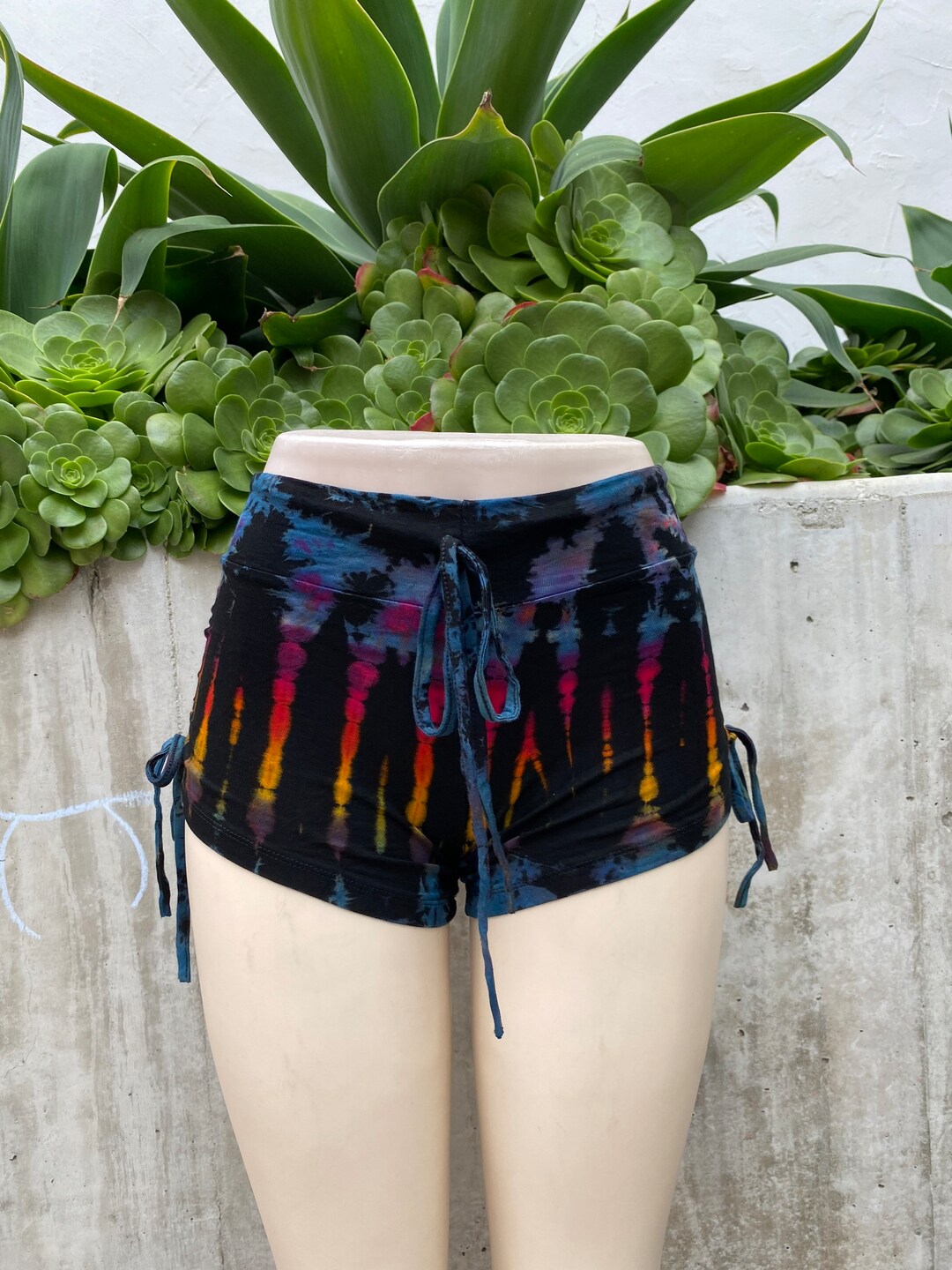 Women’s Tie Dye Raver Shorts, Festival, Yoga, Pjs, Gym, Pilates, Soft ...
