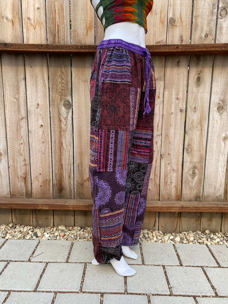 Unisex Patchwork Pants With Multi-textured Patches Thick - Etsy