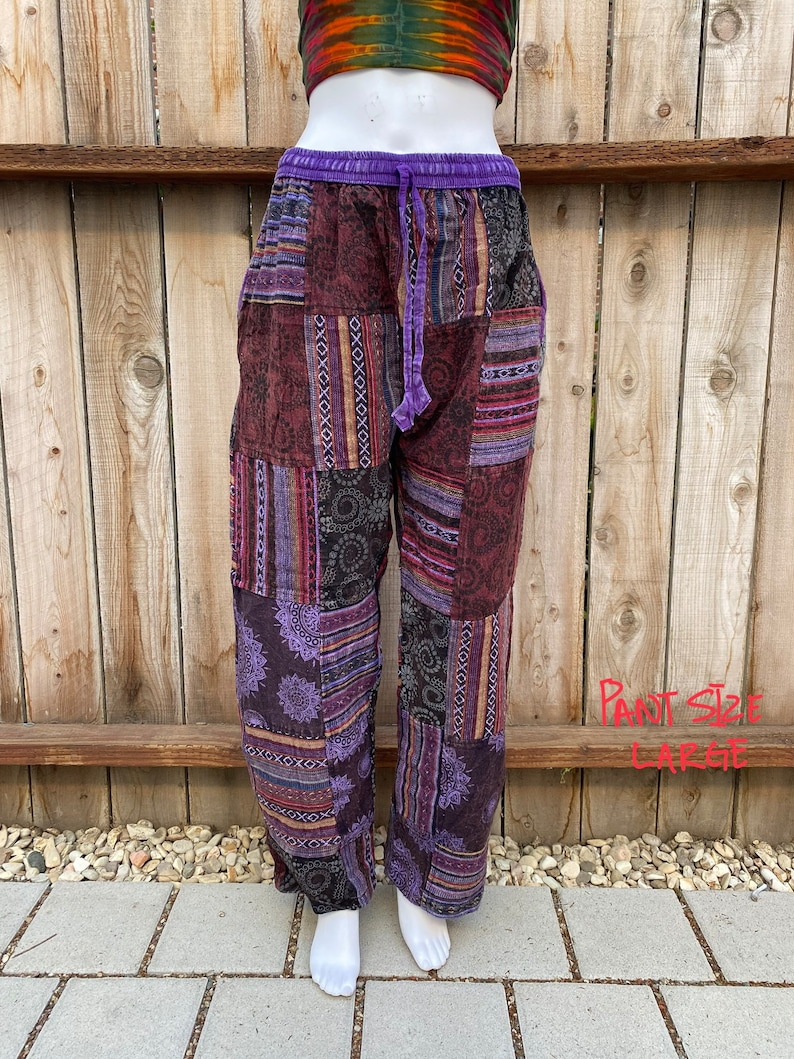 Unisex Patchwork Pants With Multi-textured Patches Thick - Etsy
