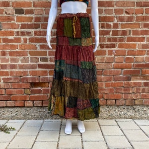Patchwork Maxi Skirt, Hippie Summer Boho, Festival, Long Free Flowy ...