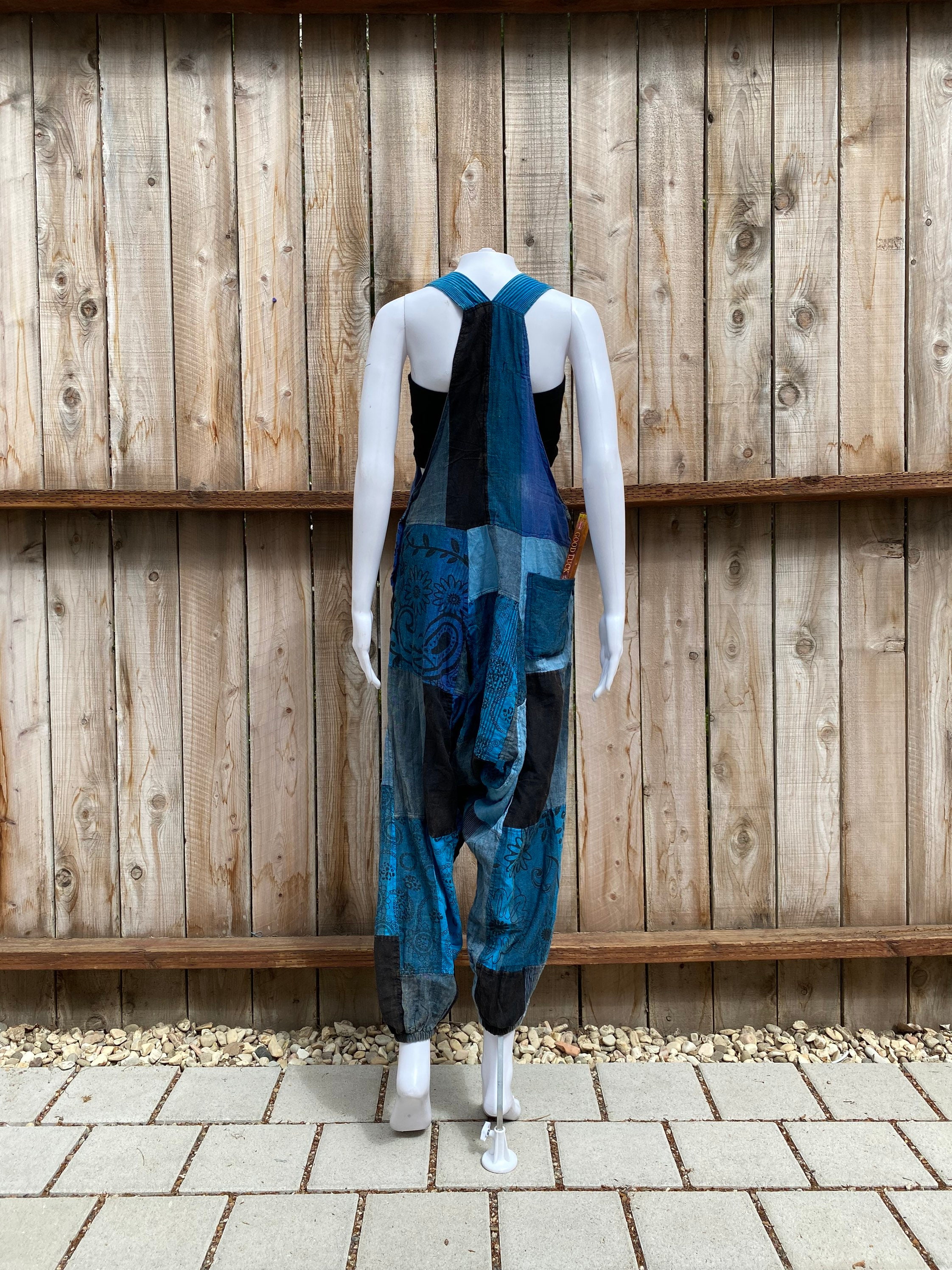 New Hippie Patchwork Overalls With Harem Design 100% Cotton - Etsy