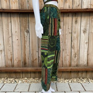 Unisex Patchwork Pants With Multi-textured Patches, Thick Trousers ...