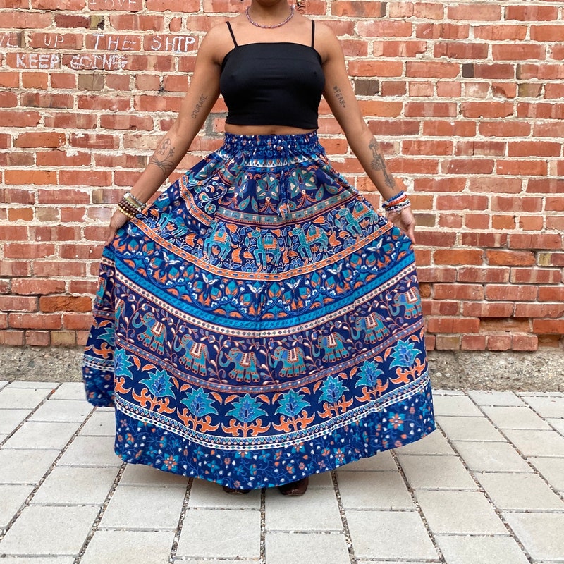 Boho Floral Skirt - Etsy