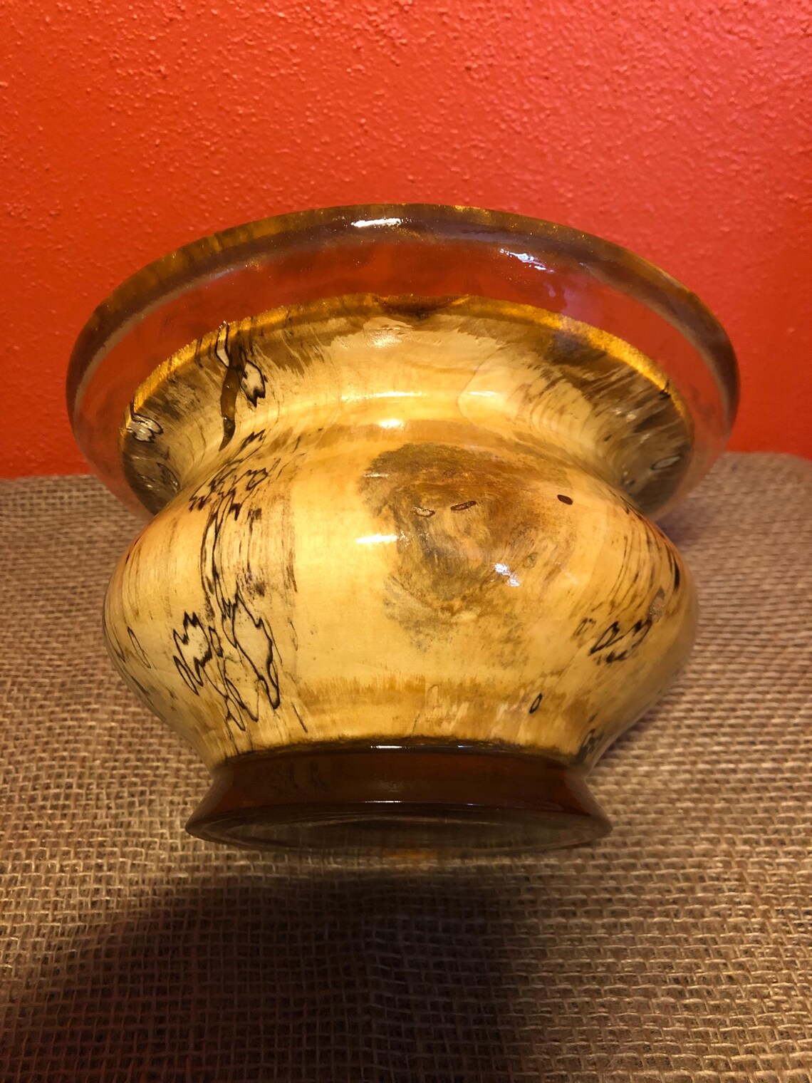 Handmade, Spalted Oak Wood, Turned on a Lathe, Centerpiece, Kitchen ...