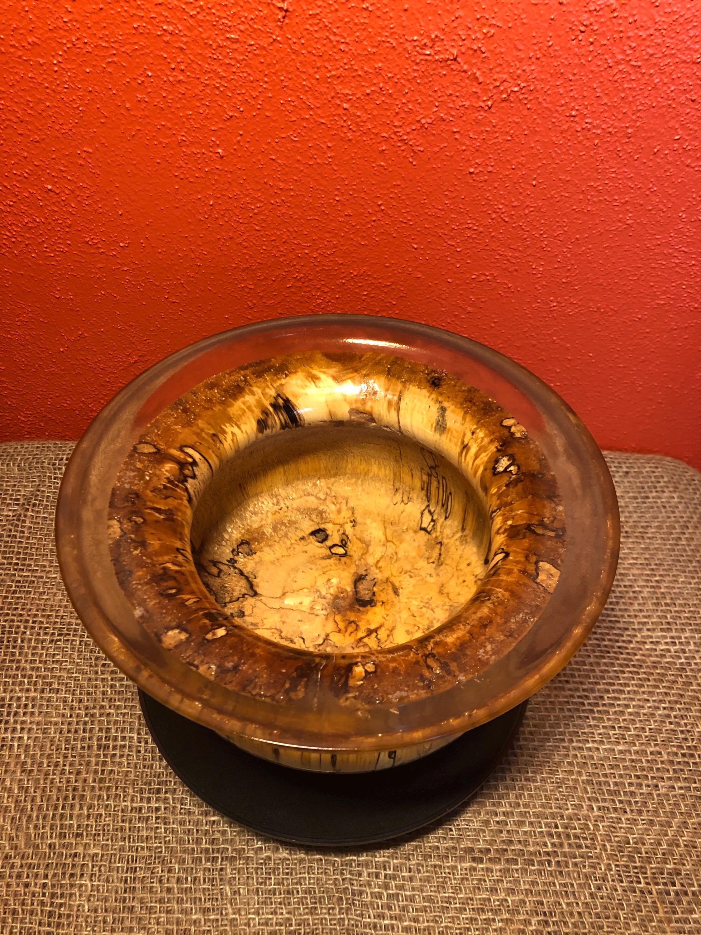 Handmade, Spalted Oak Wood, Turned on a Lathe, Centerpiece, Kitchen ...