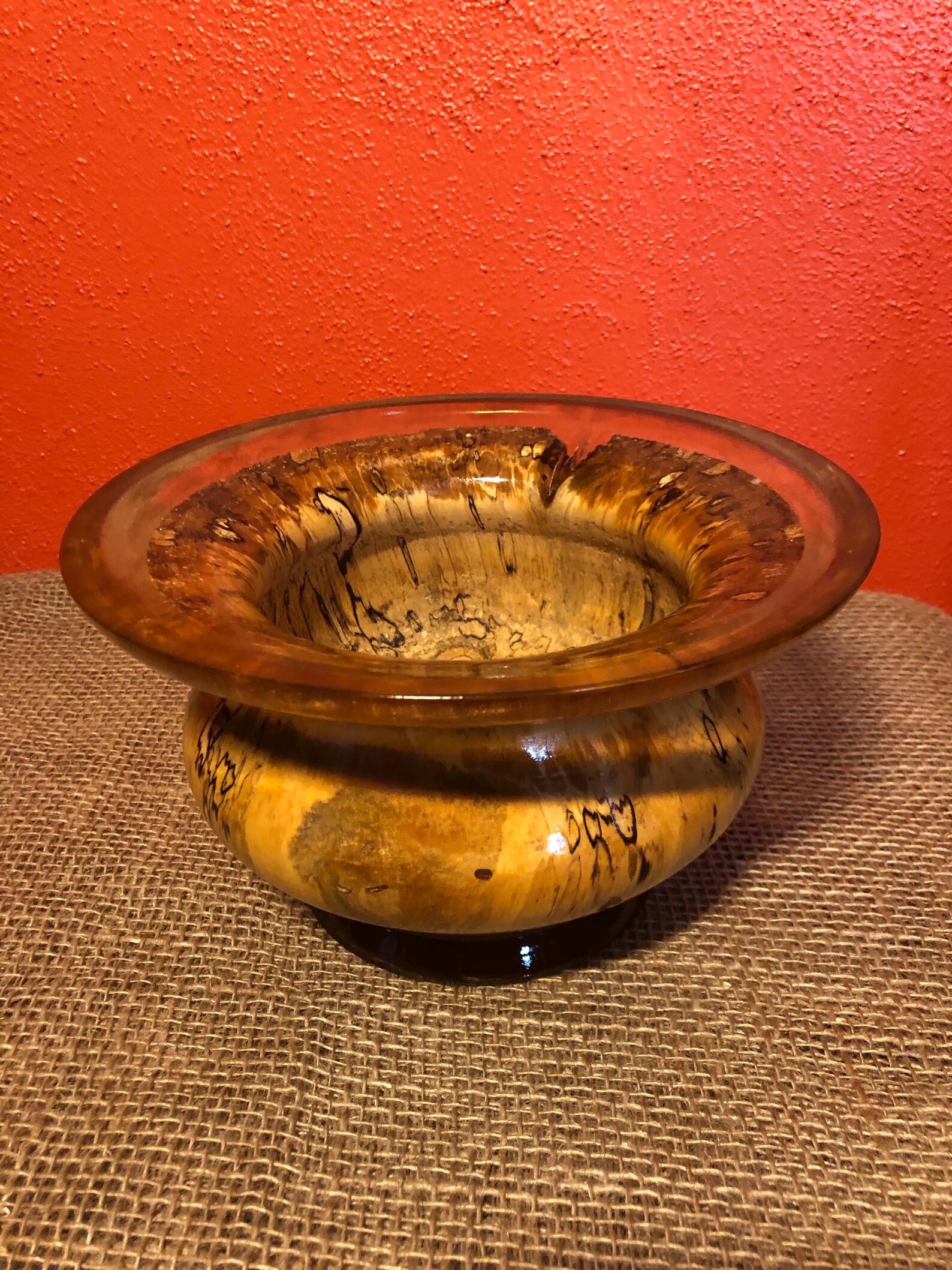 Handmade, Spalted Oak Wood, Turned on a Lathe, Centerpiece, Kitchen ...