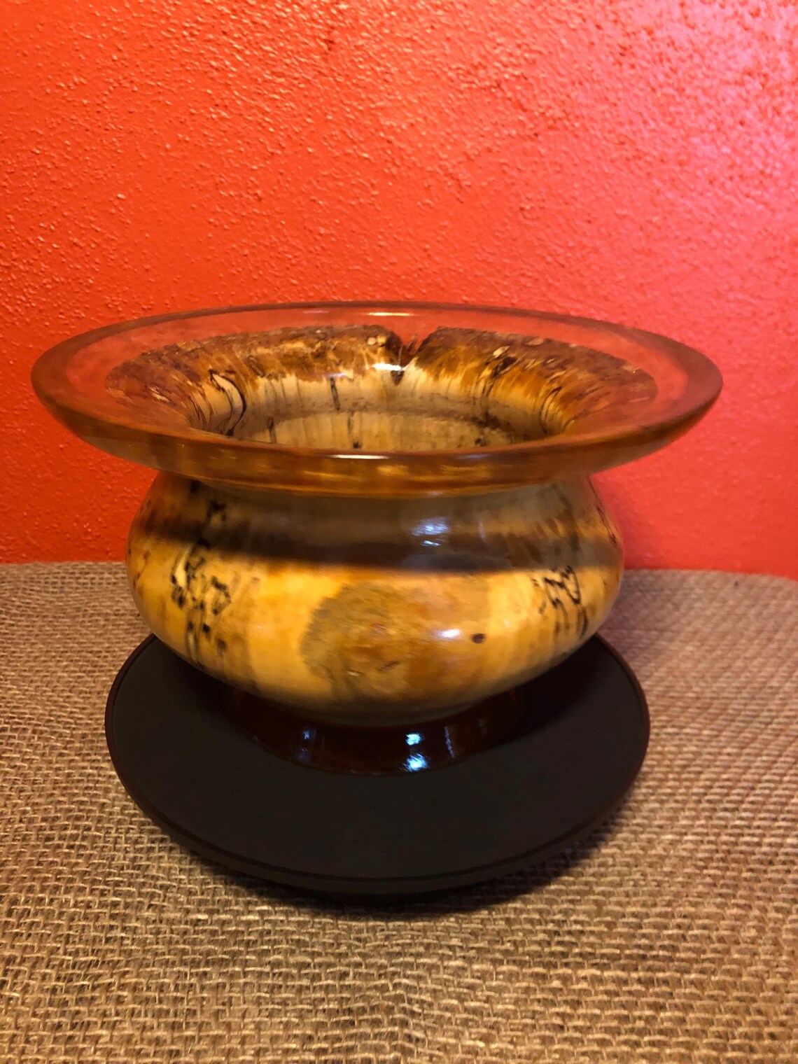 Handmade, Spalted Oak Wood, Turned on a Lathe, Centerpiece, Kitchen ...