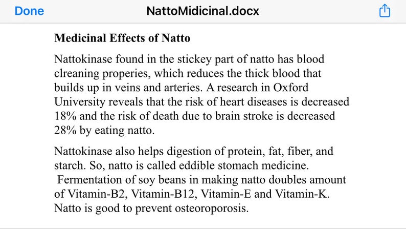 Natto Starter (spores) 3g Enough to Make 30 Kg Natto. Organic, No GMO ...