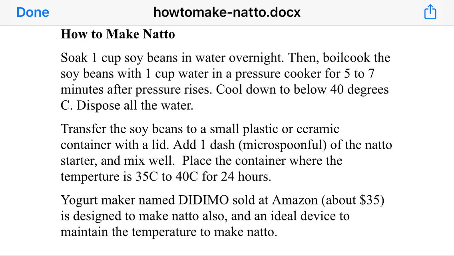 Natto Starter (spores) 3g Enough to Make 30 Kg Natto. No GMO, Organic ...