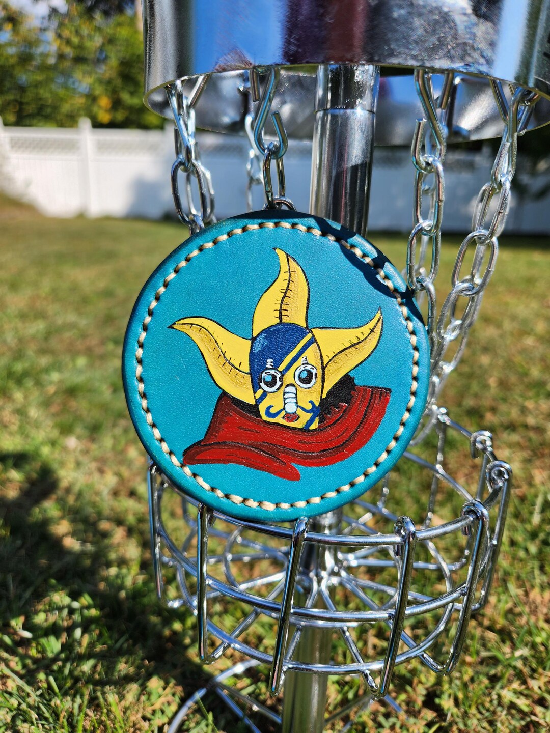 Leather Disc Golf Mini Marker one Putt the King of Circle Two Putts ...
