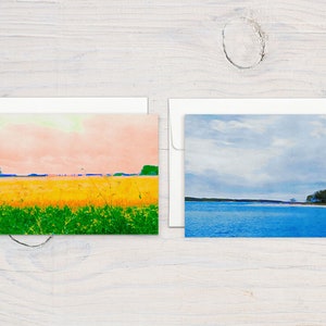 ASSORTED Landscape Cards Set of 10 / Art Notecards / Unique Greeting ...