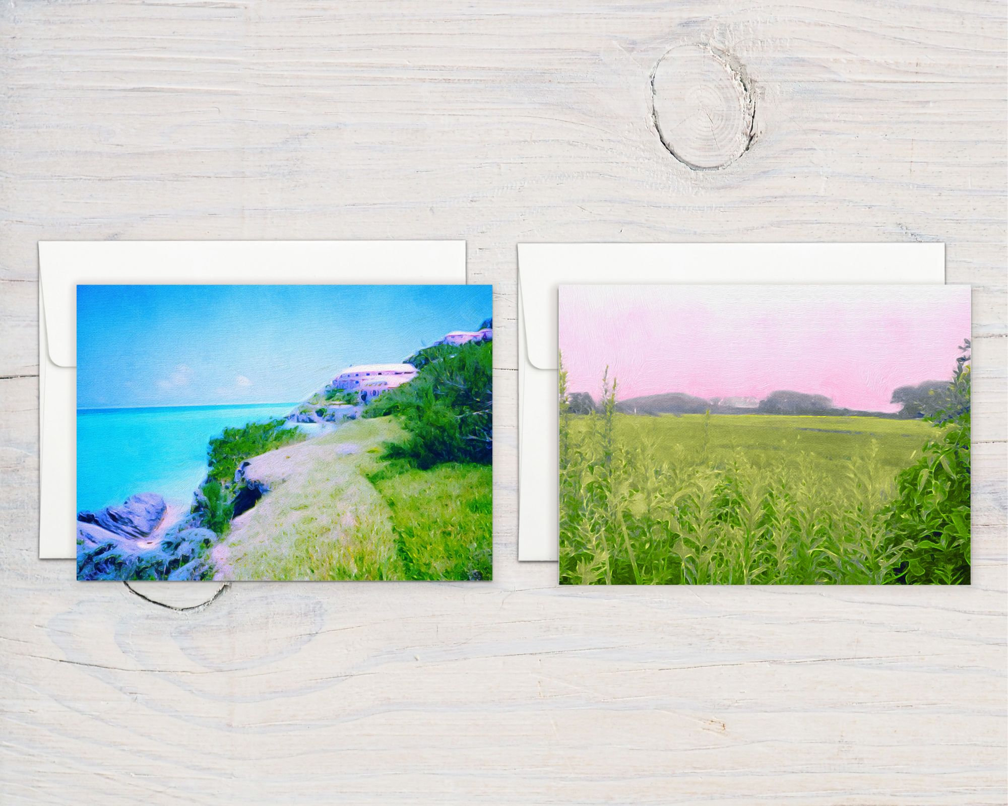 ASSORTED Landscape Cards Set of 10 / Art Notecards / Unique Greeting ...