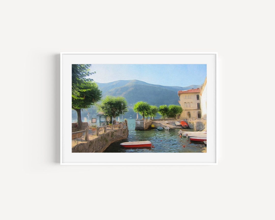 Italy Art Print / Lake Como Print / Landscape Art Print / Neutral Wall ...