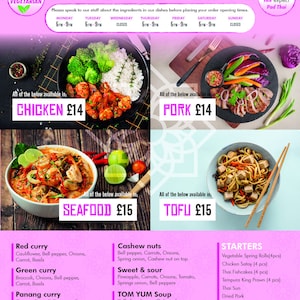 Custom Food Menu Design, Graphic Design, Wedding Menu, Menu Design ...