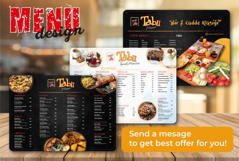 Custom Food Menu Design, Graphic Design, Wedding Menu, Menu Design ...