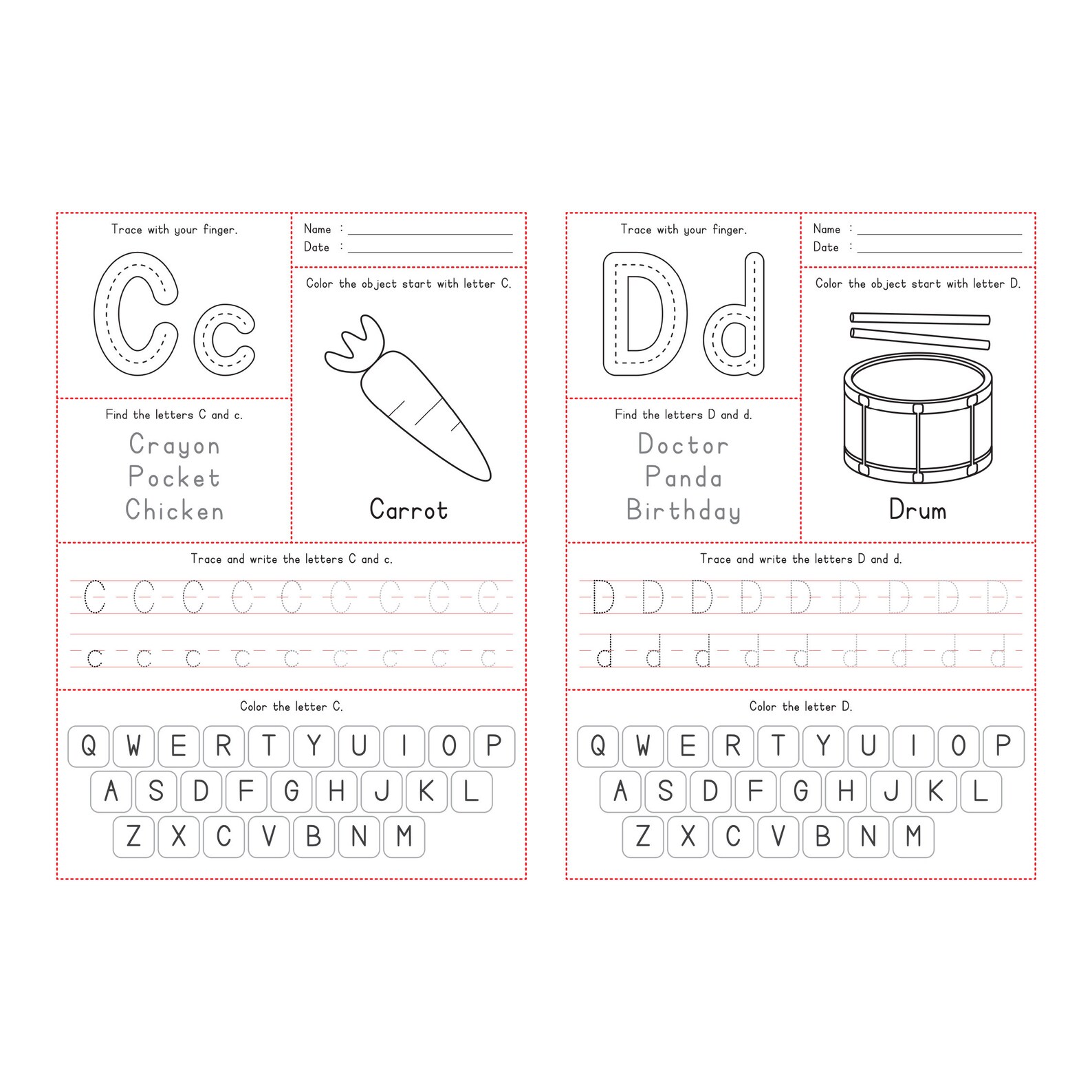 Educational Alphabet Letter Sounds Worksheets. Effective Phonics ...