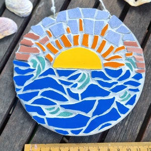 Mosaic Wall Hanging. Coastal, Beach Vibe, Summertime. - Etsy