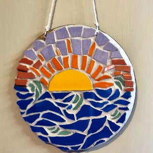 Mosaic Wall Hanging. Coastal, Beach Vibe, Summertime. - Etsy