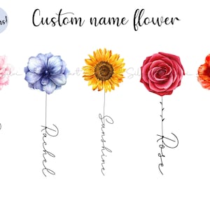 Custom Name Tropical Flowers | Realistic Flower Designs | Tattoo ...