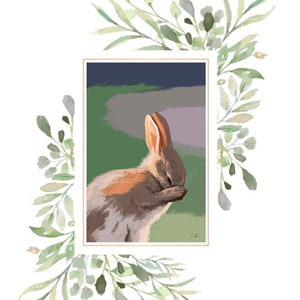 Digital Drawing of Rabbit/ Digital Art/ Digital Print - Etsy