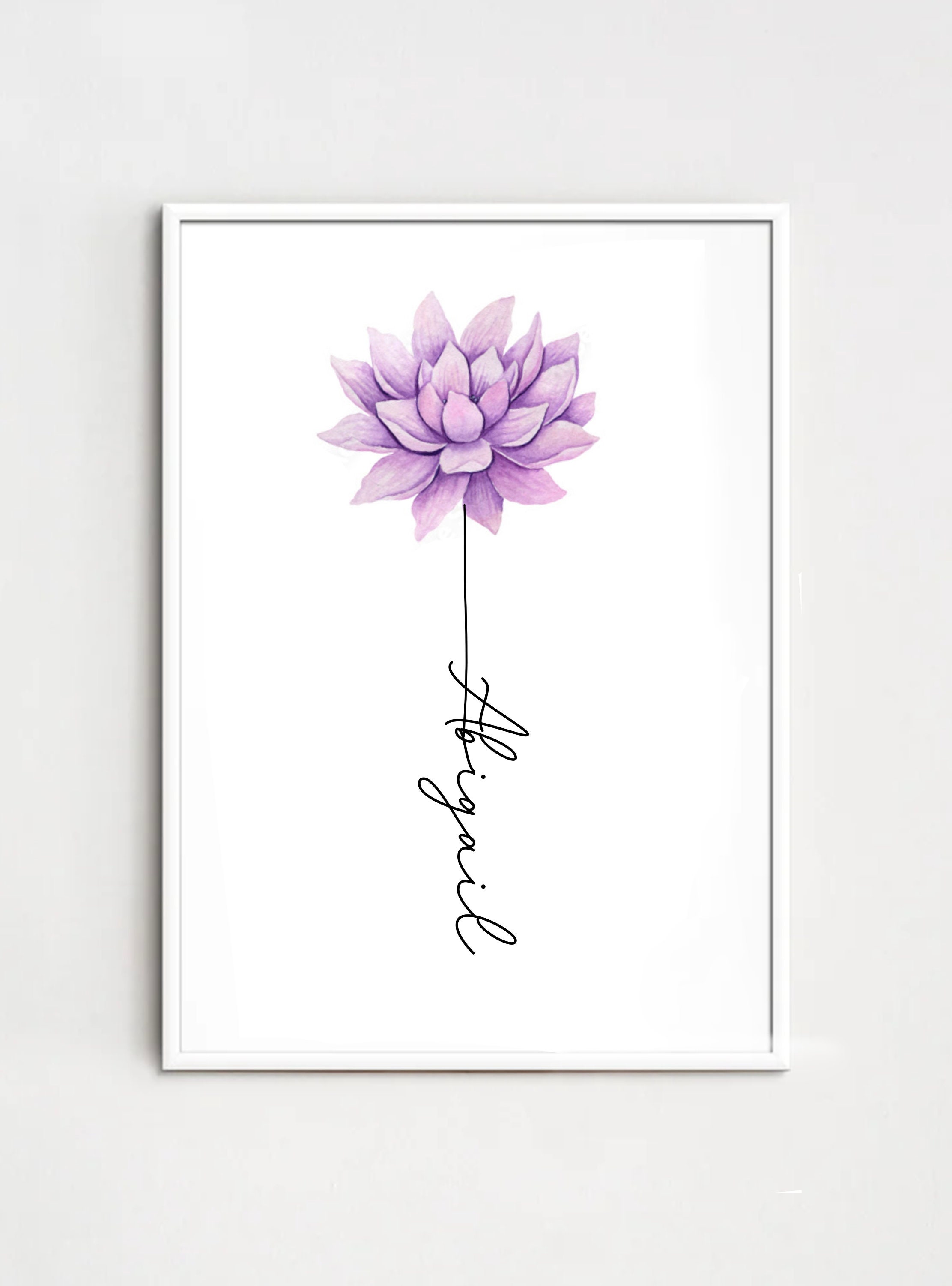 Custom Name Tropical Flowers Realistic Flower Designs - Etsy