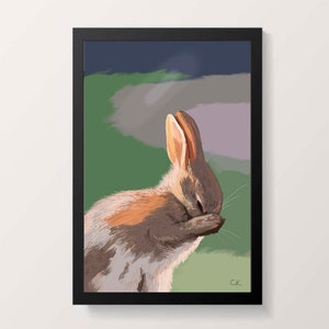 Digital Drawing of Rabbit/ Digital Art/ Digital Print - Etsy