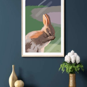 Digital Drawing of Rabbit/ Digital Art/ Digital Print - Etsy