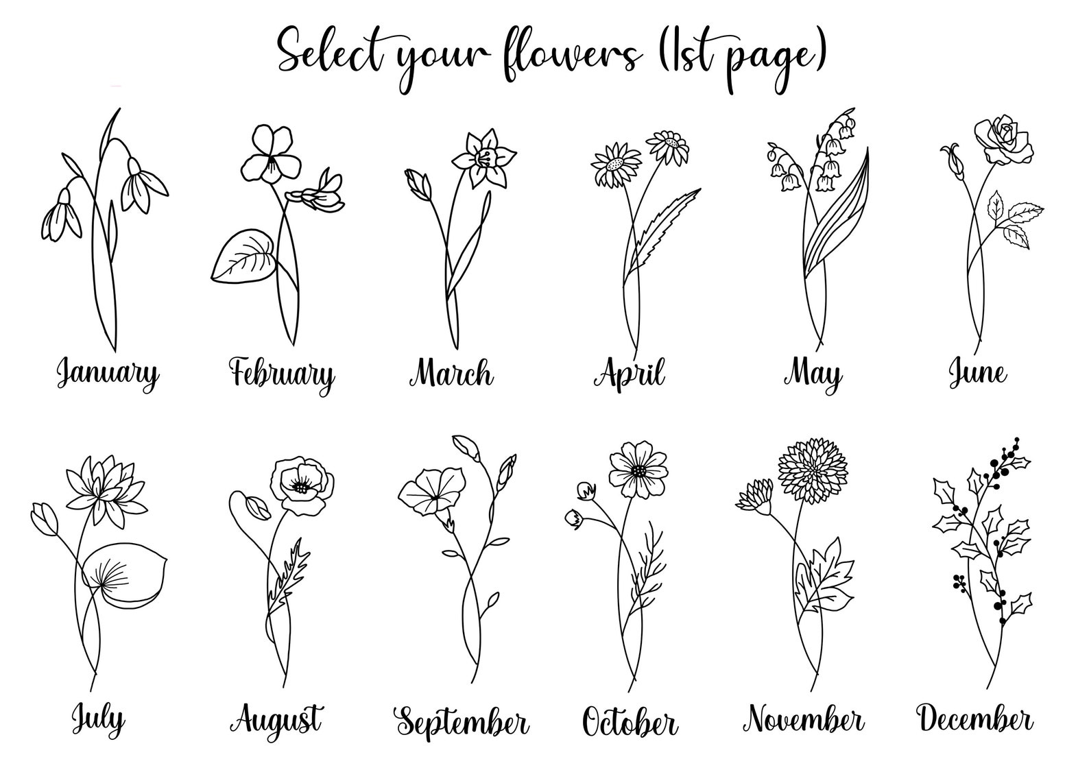 Custom Name Extended Stem Birth Flower Birth Flower Gift - Etsy