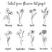 Custom Name Extended Stem Birth Flower Birth Flower Gift Tattoo ...