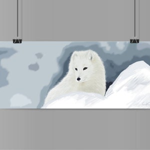 Digital Drawing of Polar Fox/ Digital Art/ Wall Decor - Etsy