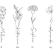 Custom Name Flower | Birth Flower Gift | Tattoo Comission SVG | Floral ...