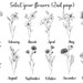 Custom Name Extended Stem Birth Flower | Birth Flower Gift | Tattoo ...