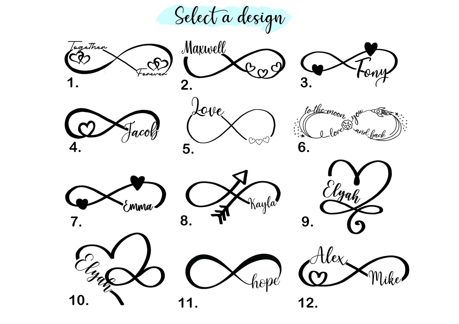 Custom Infinity Symbol Tattoo Design Digital File PNG - Etsy Australia