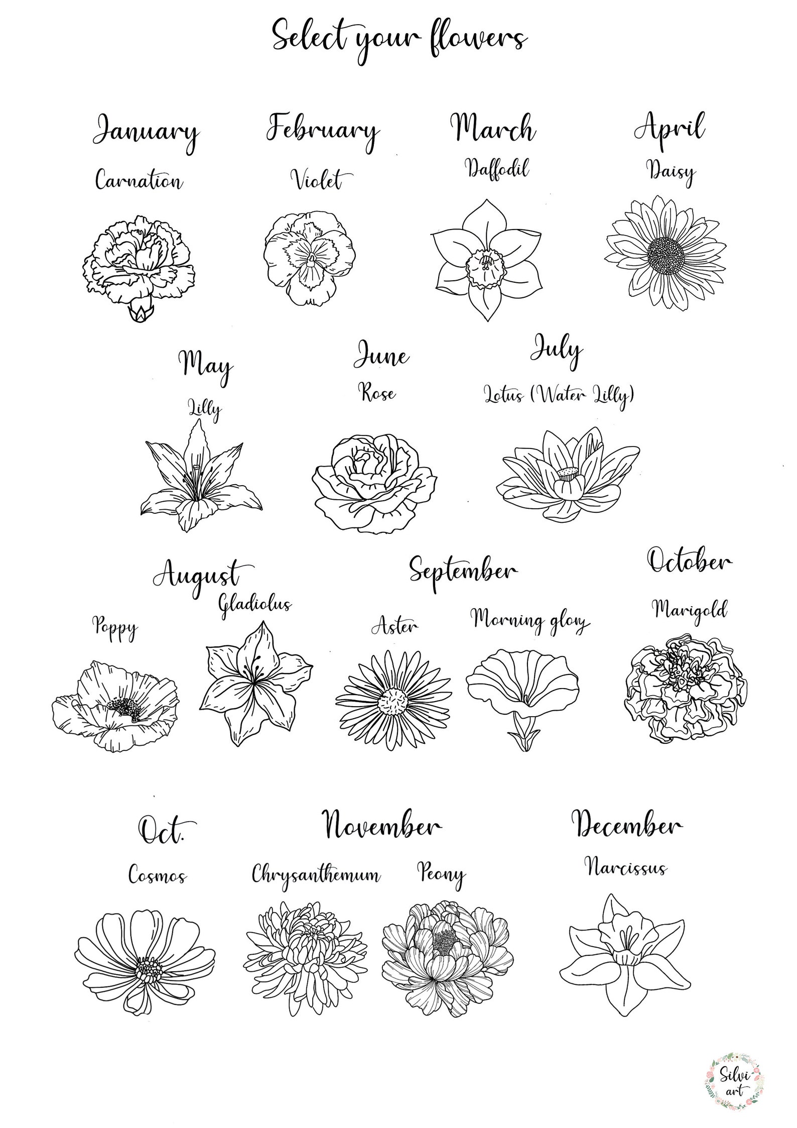 Custom Birth Flower Butterfly Tattoo Design | Butterfly Bouquet PNG ...