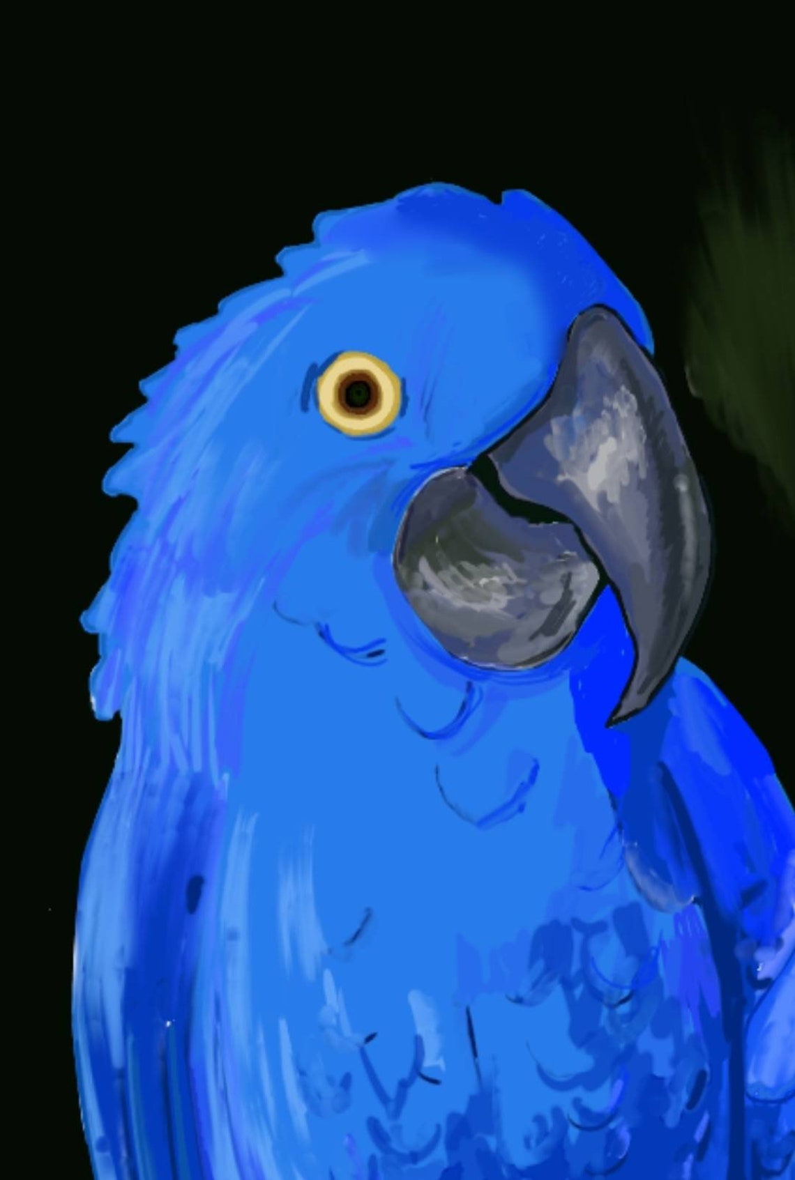 Beautiful Blue Parrots Digital Drawing/ Digital Art/ Digital - Etsy