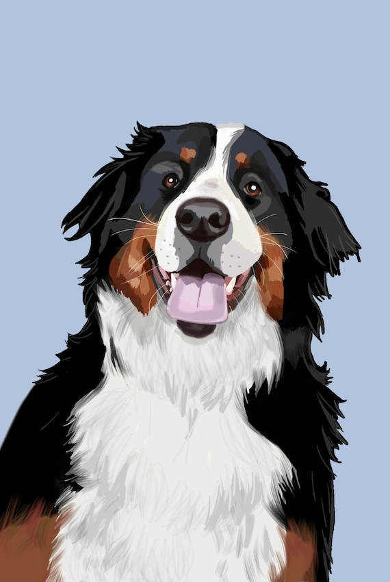 Custom Pet Portrait Flat Background Instant Download - Etsy