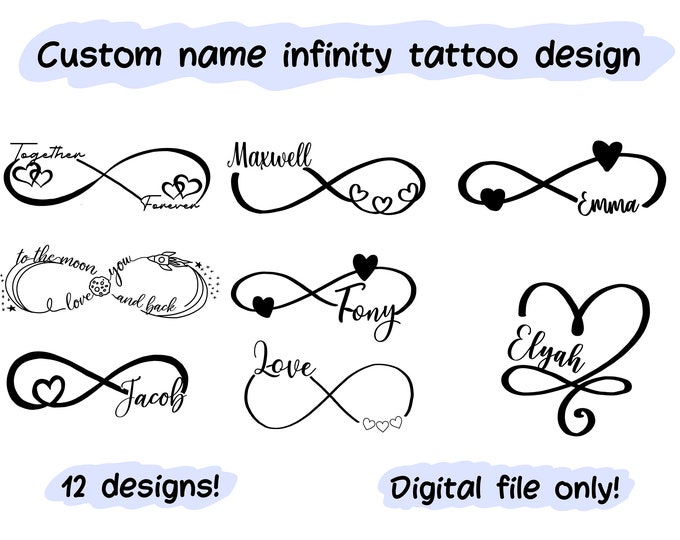 Infinity Symbol Custom Design | Personalized Tattoo Design | Instant ...
