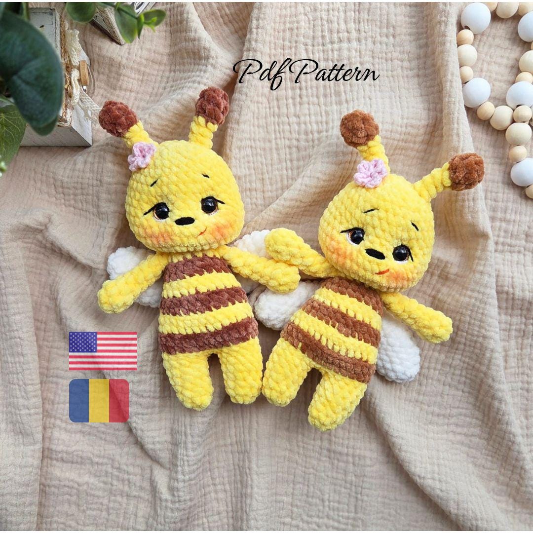 Baby Bee Crochet Pattern PDF | Cute Bee Amigurumi | Plush Bee | Low Sew ...